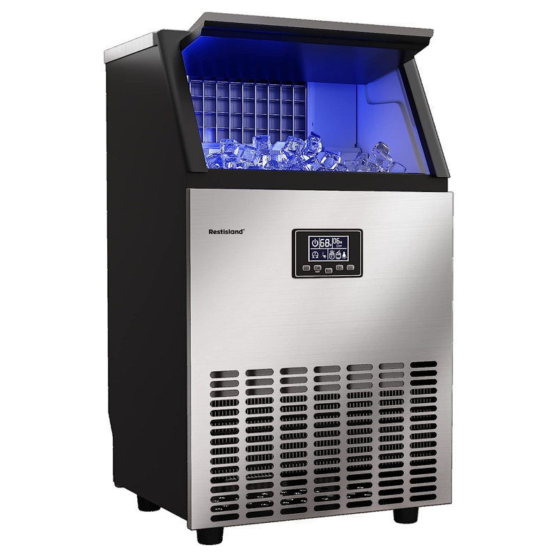 SMAGREHO 100 Lb. Daily Production Cube Clear Ice Freestanding Lce Maker | Wayfair